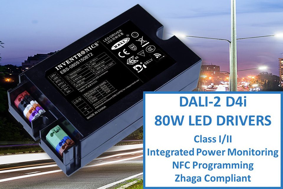 Inventronics Introduces Class I/II, DALI-2 D4i LED Drivers with Zhaga Compliant Form Factor ...